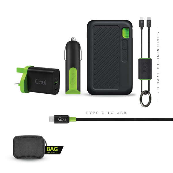 Goui - Singi Power Bank 10,000mAh +Goui - MINI PD 20W Wall Charger + Goui Viper Charger + Goui ...