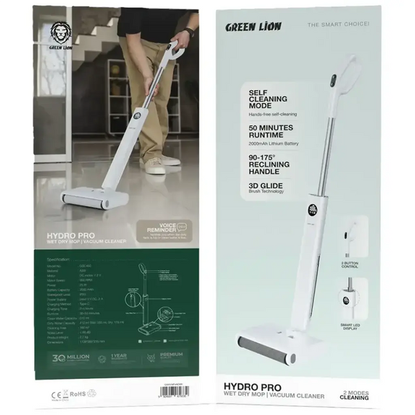 Green Lion Hydro Pro Wet Dry Mop and Vacuum Cleaner - White buy in ...